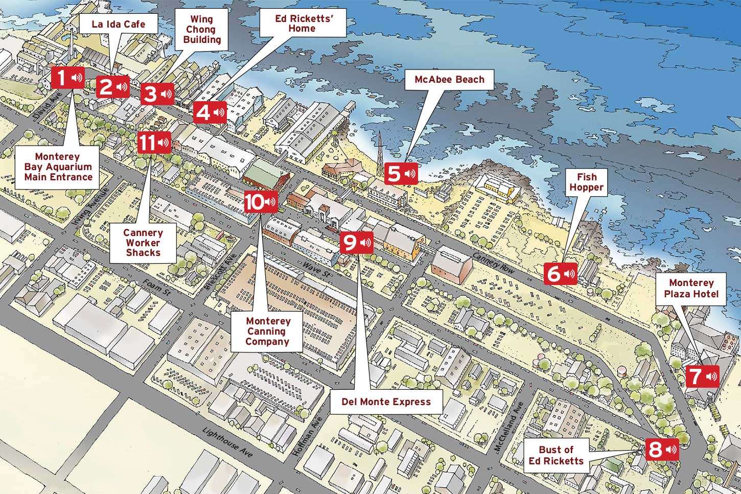 Audio walking tour of Monterey area | Monterey Bay Aquarium