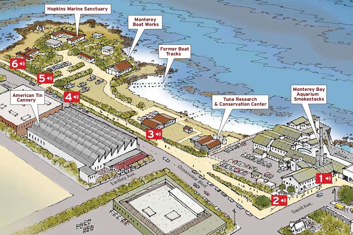 Audio walking tour of Monterey area | Monterey Bay Aquarium