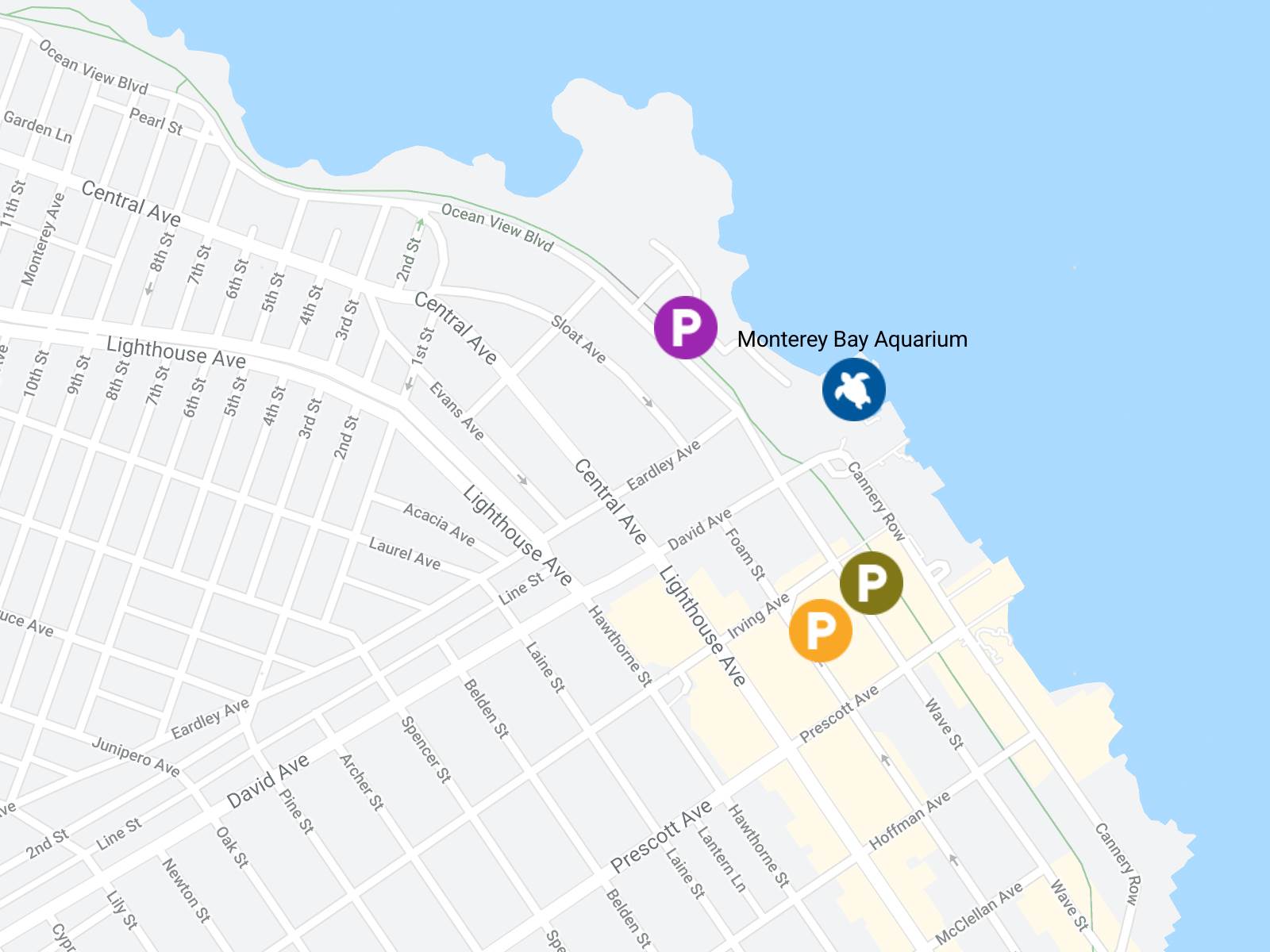 Directions and parking | Monterey Bay Aquarium